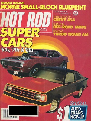 Hot Rod magazine April 1978 good condition Mopar Chevy Ford GM AMC | eBay