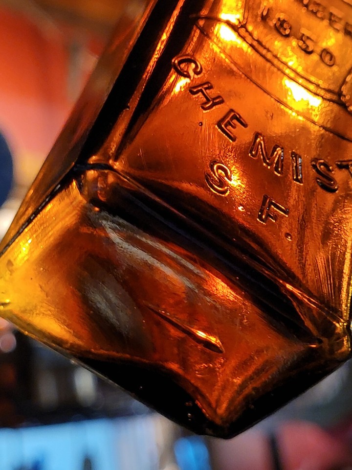 AMBER EMBOSSED DICKEY PIONEER CHEMIST LOS ANGELES CALIFORNIA | eBay