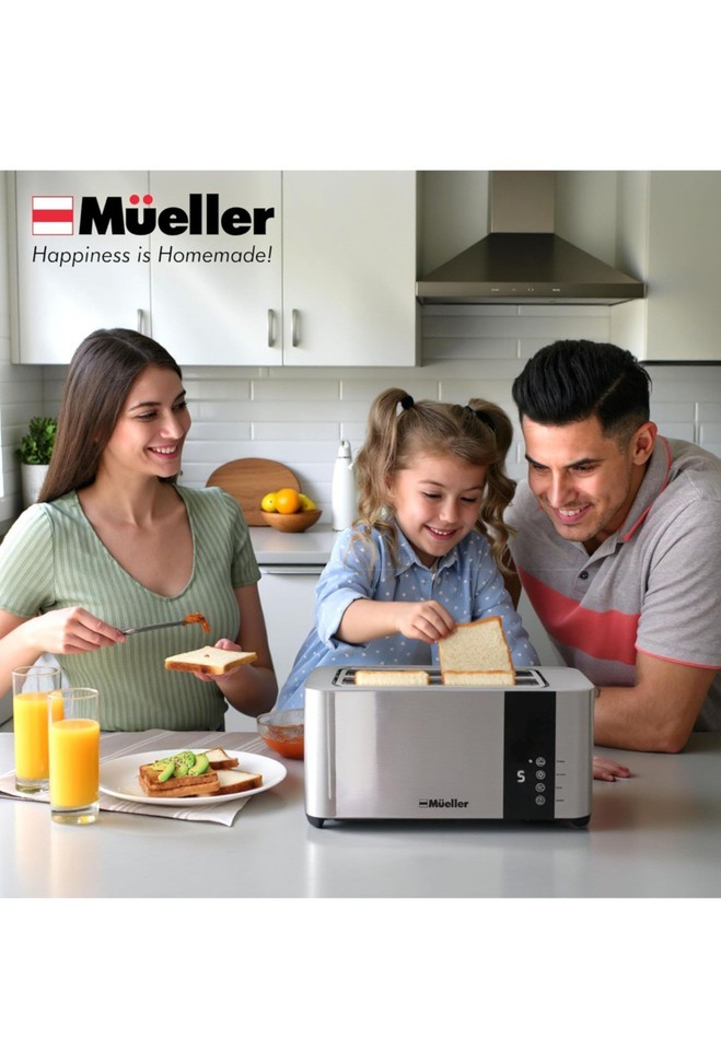 Mueller UltraToast Full Stainless Steel 4 Slice Toaster with Removable ...