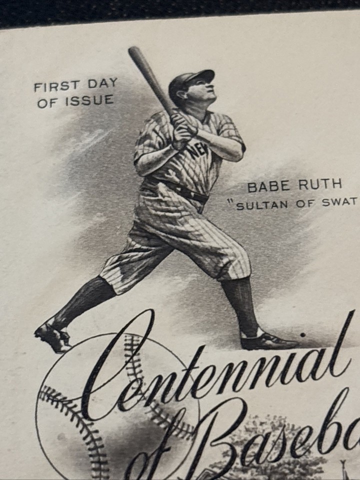 1939-1969 BASEBALL CENTENNIAL CACHET LOT~’39 CROSSED BATS LITHO & ‘69 ...