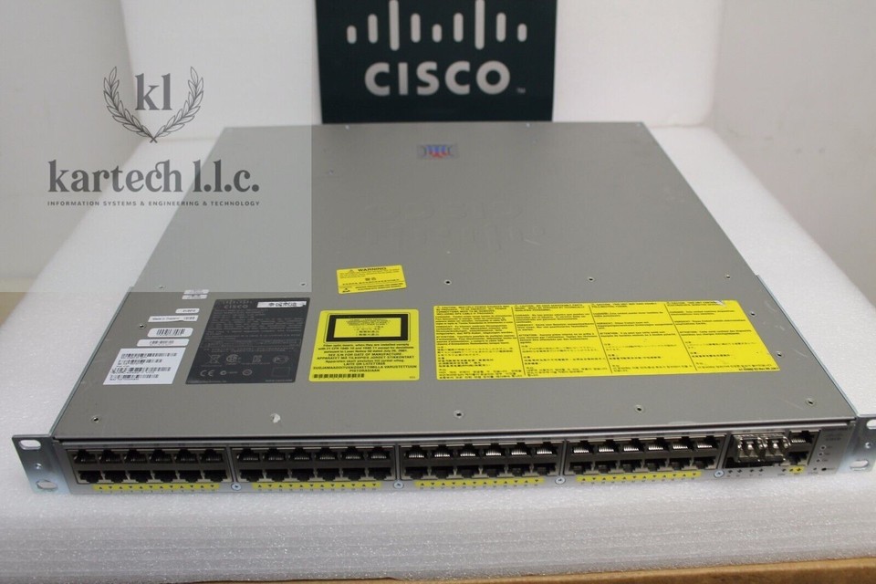 Cisco Catalyst 4948 WS-C4948E-F 48 Port L3 Gigabit Switch 15.2 OS Dual ...
