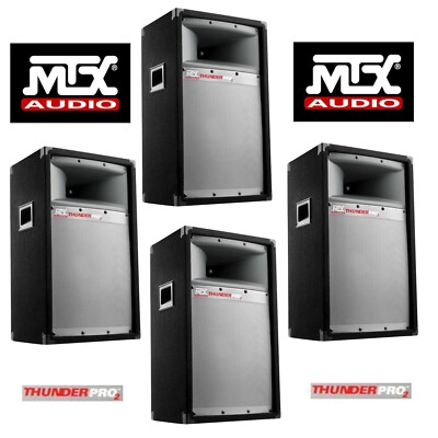 4 MTX TP1200 ThunderPro2 12" 150-Watt 2-Way Loud Cabinet DJ PA Audio Speaker | eBay