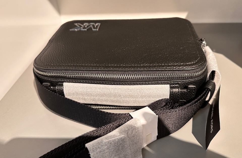 Michael Kors Cooper Luggage Pebbled Leather EW Map Crossbody Messenger ...