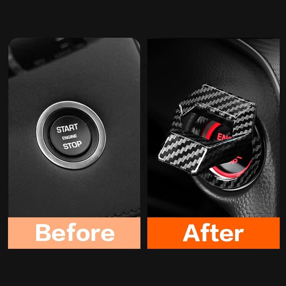 2PCS Alloy Car Power Control Trim Key Button Cover Fit for 95% Vehicle ...