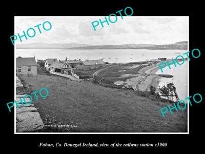 OLD LARGE HISTORIC PHOTO OF FAHAN DONEGAL IRELAND THE RAILWAY STATION ...