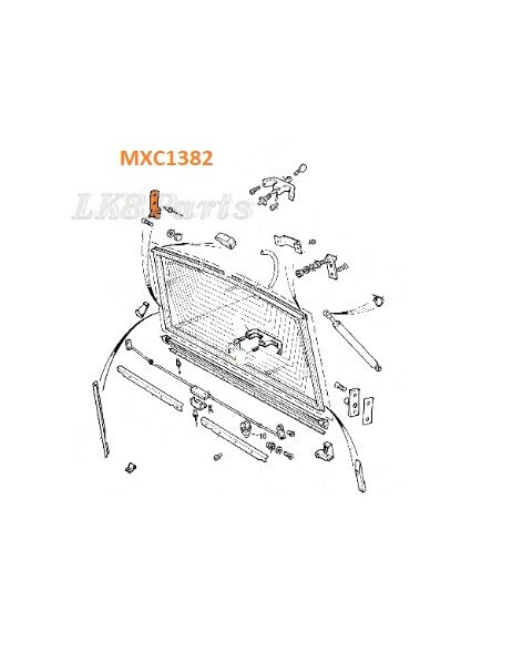 Land Rover Range Rover Classic Rear Window Right Strut Support Bracket ...