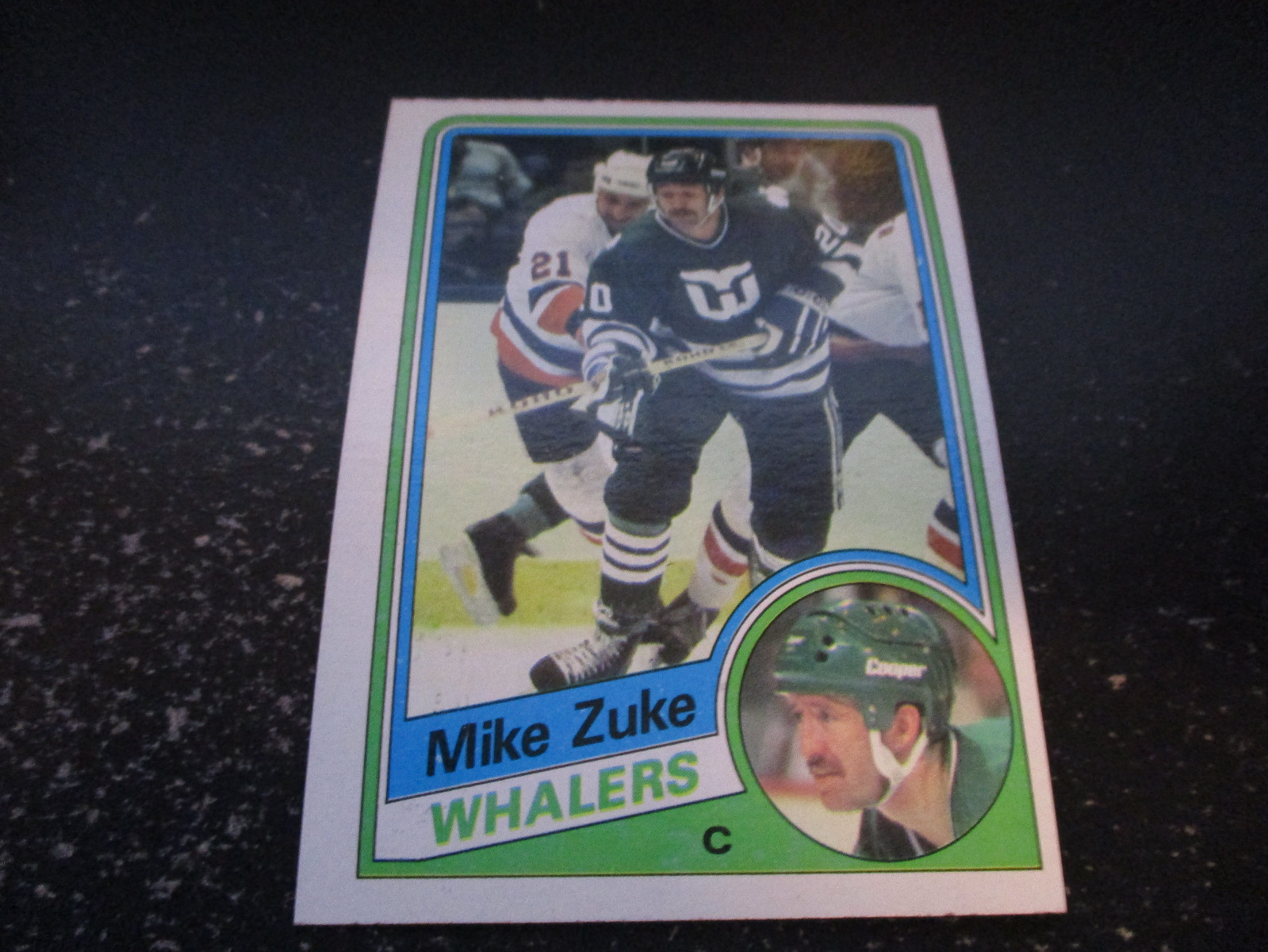 mike zuke (hartford whalers - center) 1984/85 topps card #63 nr/mint ...