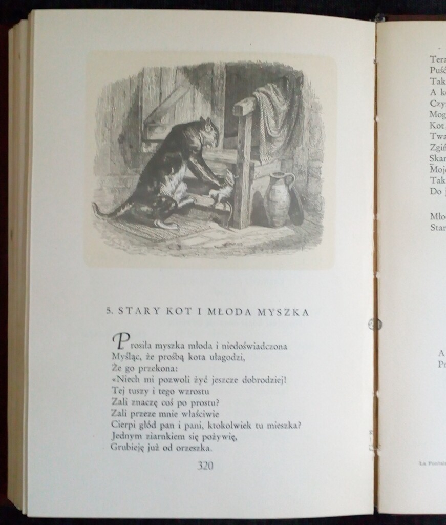 1955 | BAJKI Jean de La Fontaine FABLES Grandville Polish book polska ...