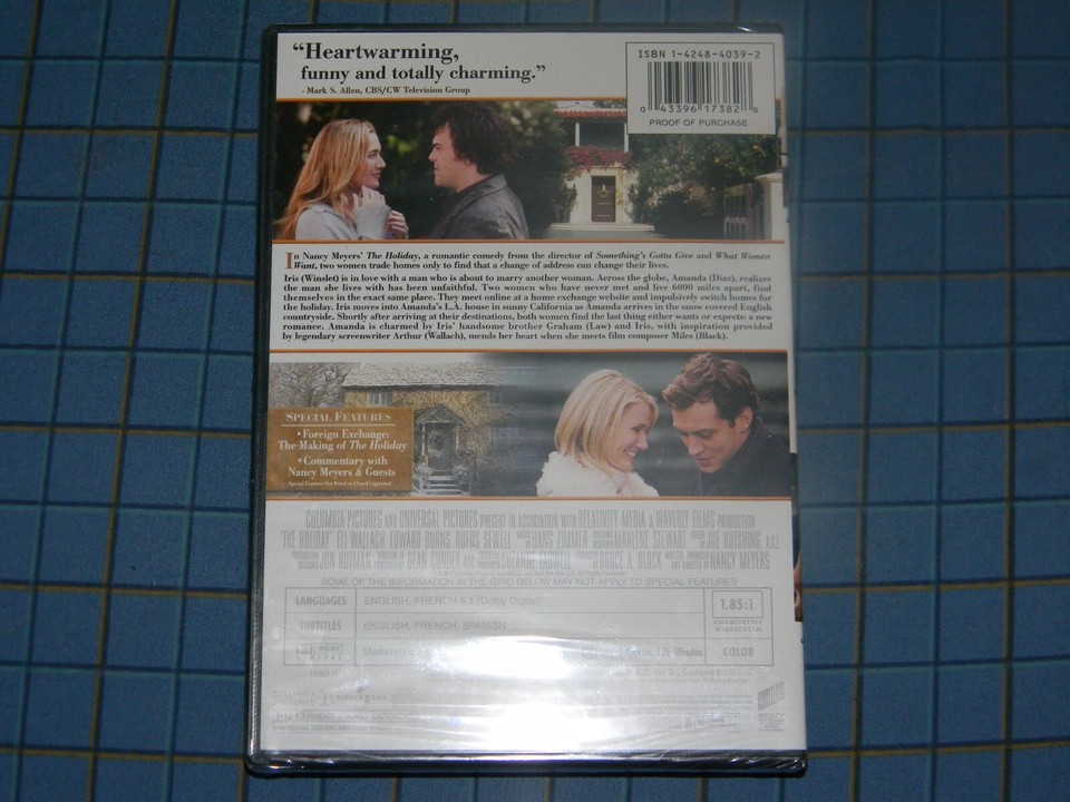 The Holiday DVD - The Holiday Movie - Cameron Diaz Kate Winslet - LIKE ...