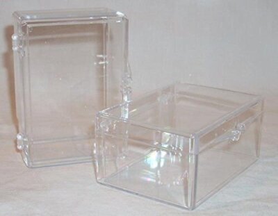 Custom Angler Clear Plastic Fly Boxes 3x2x1 Flip Top Hinged Lid | eBay