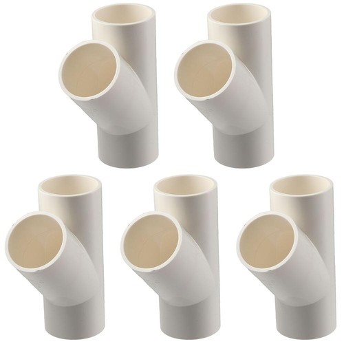 5PCS PVC Skew Tee White Fitting Connector Durable Pipe Fitting Shelving ...