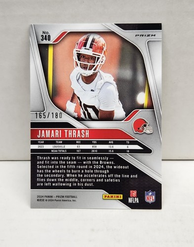 JAMARI THRASH 2024 Prizm GREEN HYPER PRIZM ~ Browns ROOKIE #'d /180 | eBay