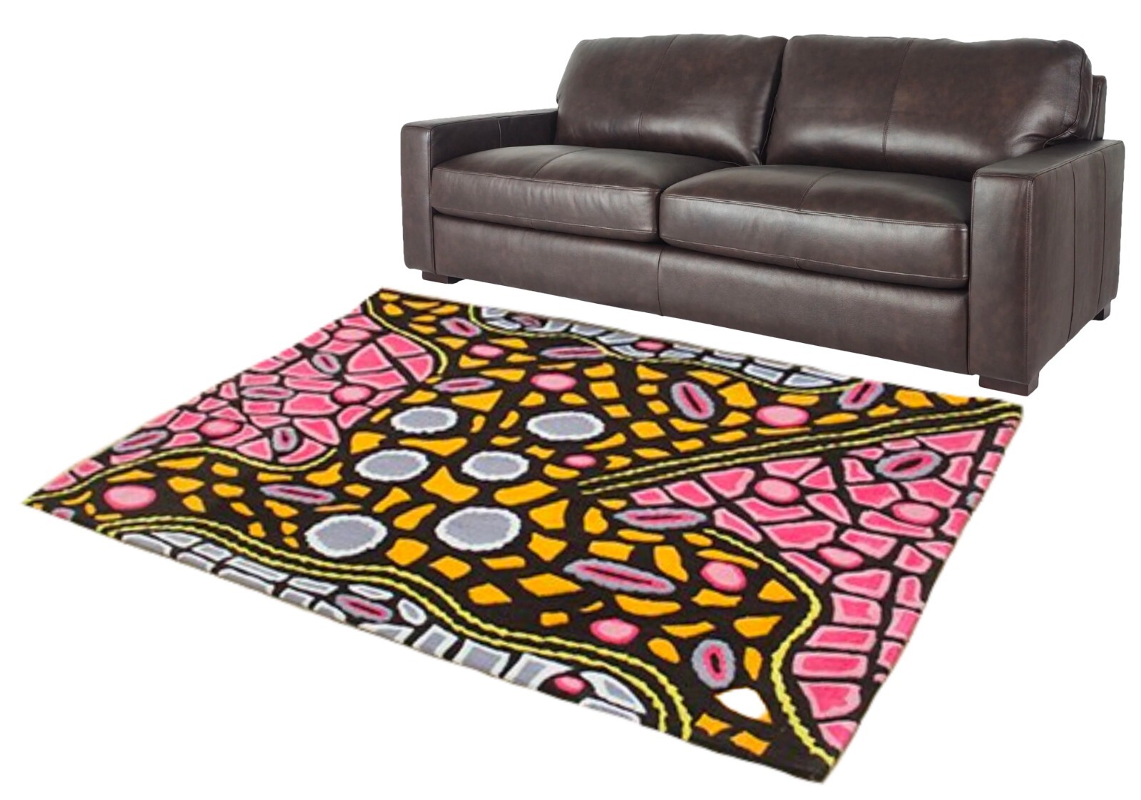 ABORIGINAL RUG, FLOOR MAT, AREA RUG - 230cmX160cm - AUSTRALIA ...