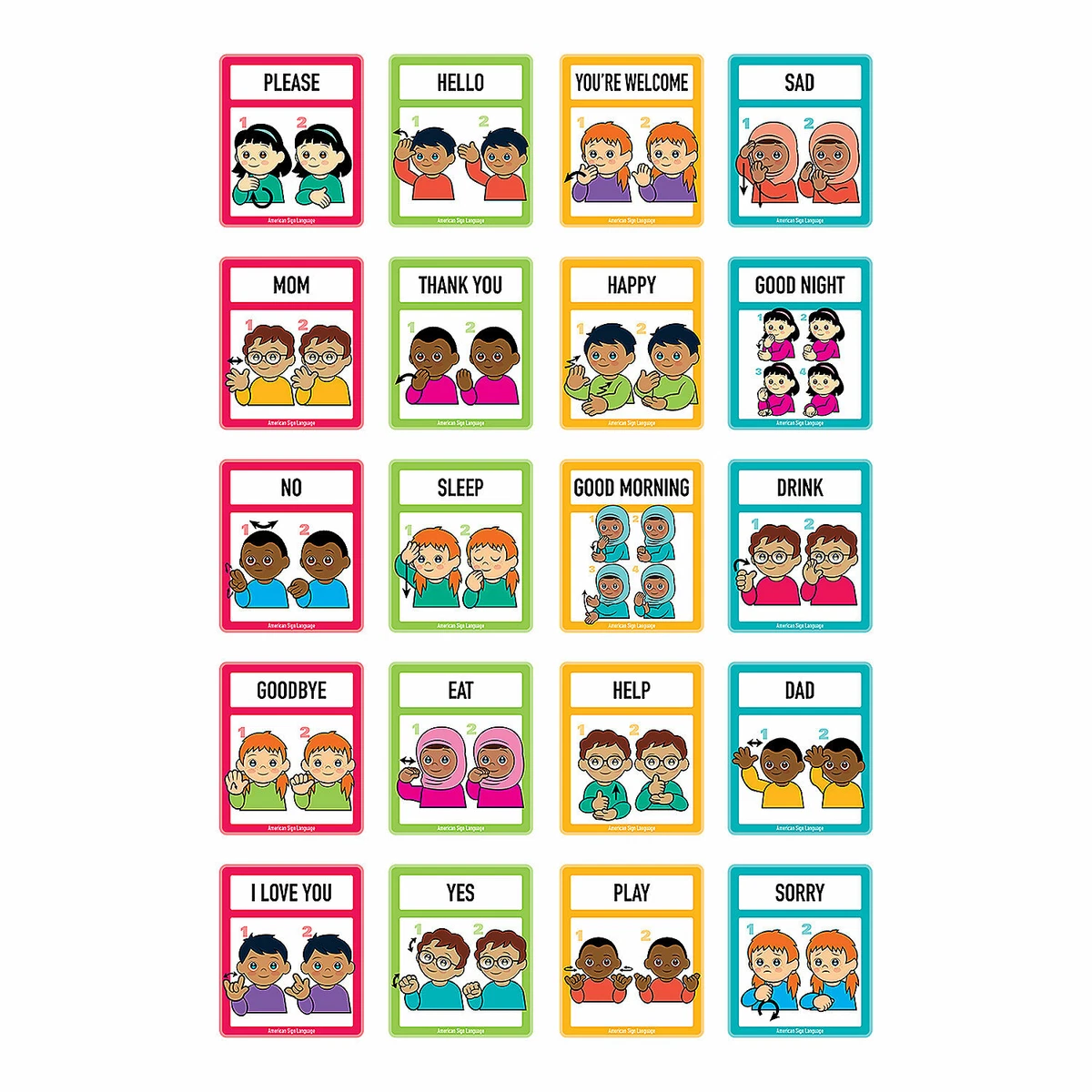 Sign Language Words Chart