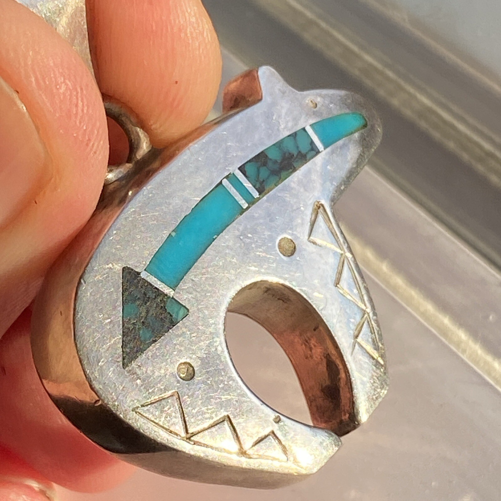 Ray Tracey Knifewing Segura Turquoise Sterling Silver… - Gem