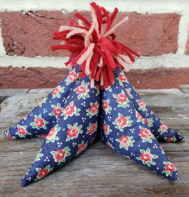 ANTIQUE Early Amish MENNONITE Sewing 6 Point STAR Pin Cushion FOLK ART ...