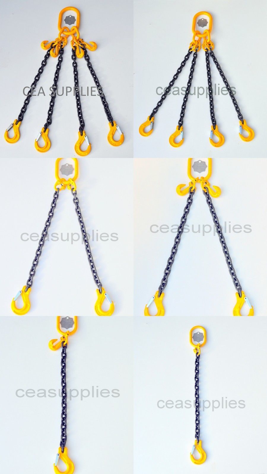 7mm 8mm 10mm 13mm Chain Sling 1 2 4 Leg Shortner Clevis Sling Hook ID ...