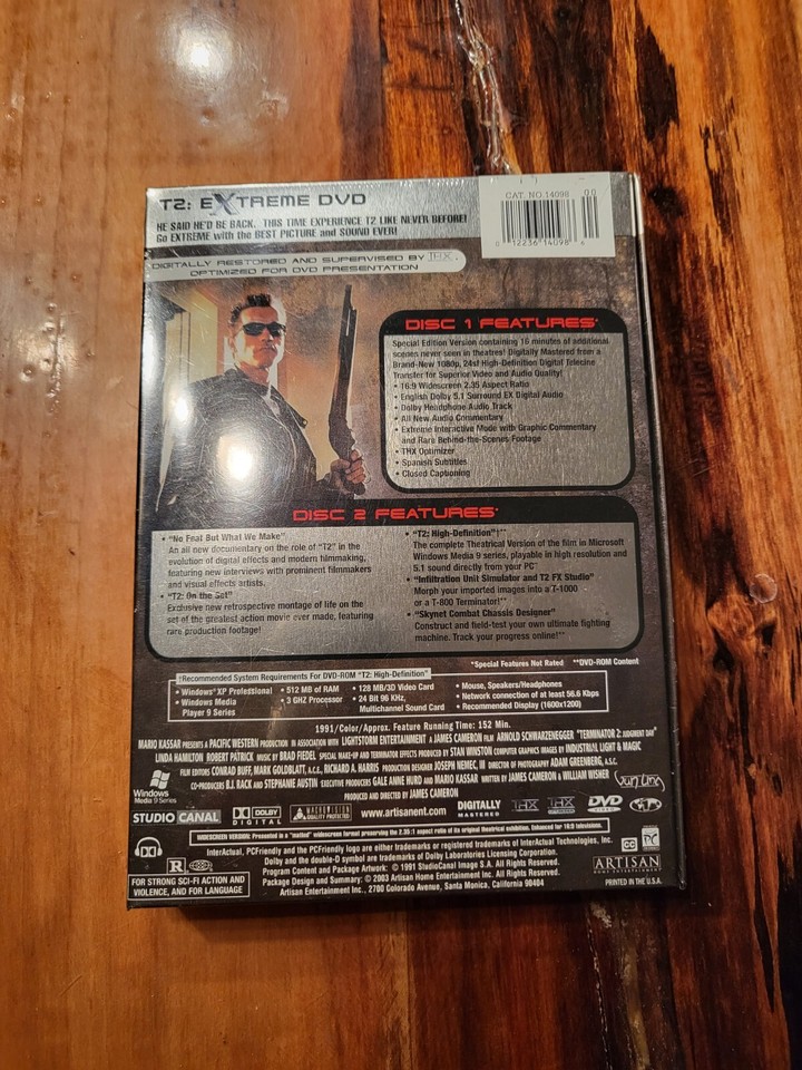 T2 - The Extreme DVD Edition (DVD, 2003, 2-Disc Set) 12236140986| eBay