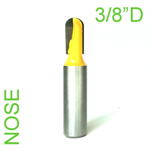 1pc 1/2" Shank 3/8" Diameter 3/4" Long Ball Round Nose Router Bit sct ...