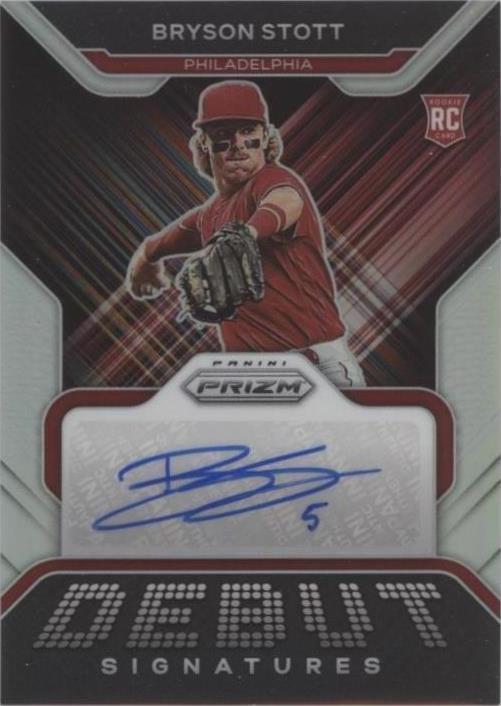 2022 Panini Prizm - Debut Signatures Bryson Stott #DS-BS Silver Prizm ...