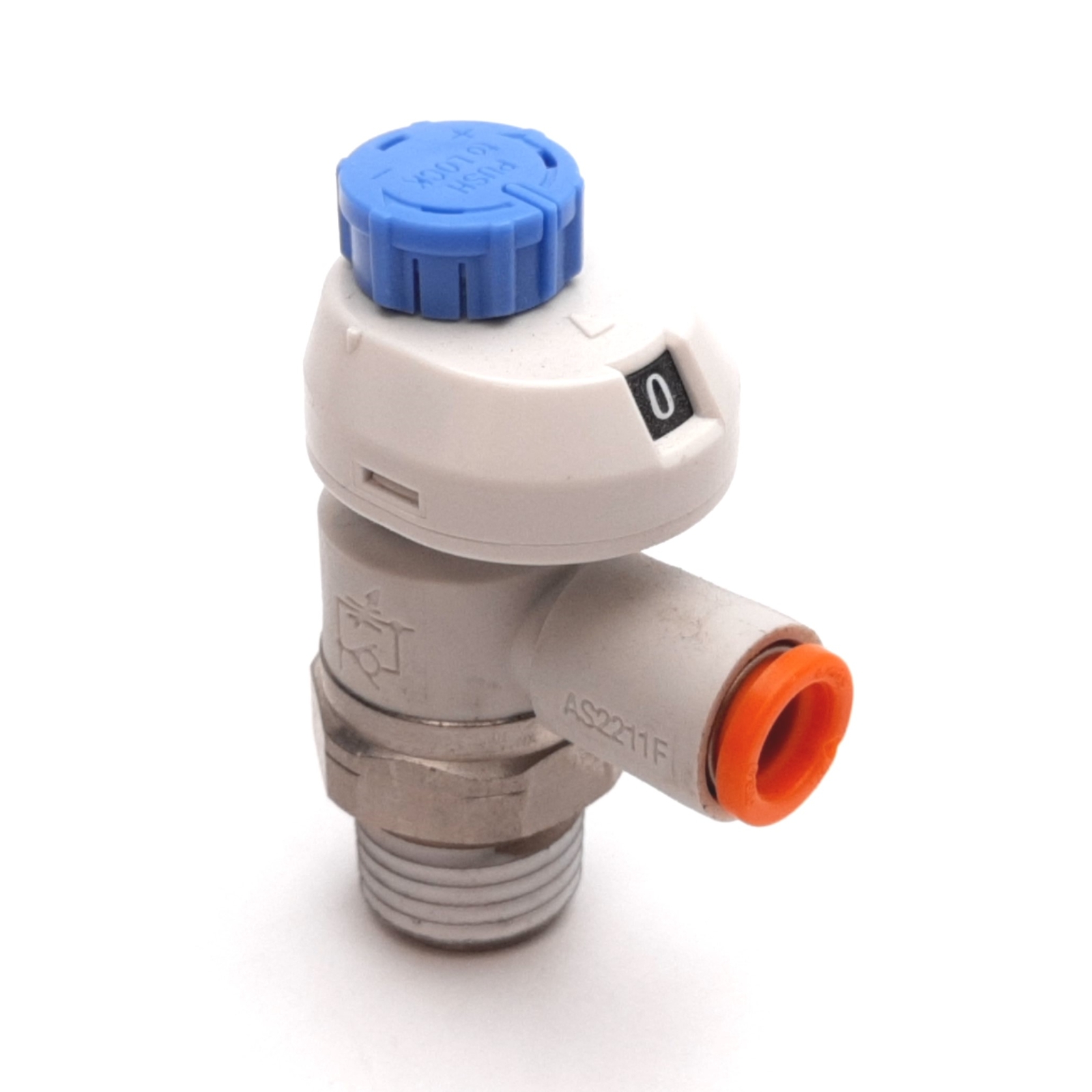 SMC AS2211FS-N02-07S Pneumatic Speed Controller, 1/4" NPT to 1/4" Tube ...