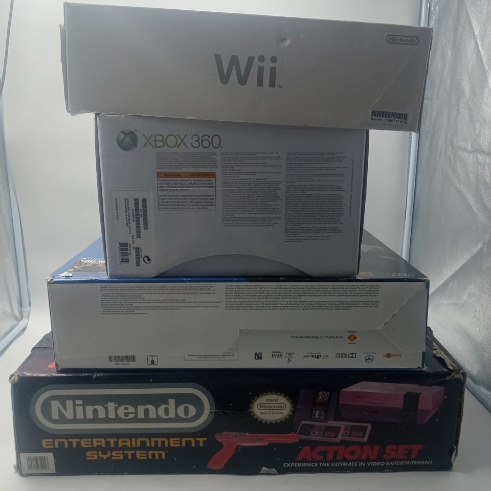 Nintendo Box Lot NES Action Set PS4 Wii Xbox 360 Game Genie Empty ...