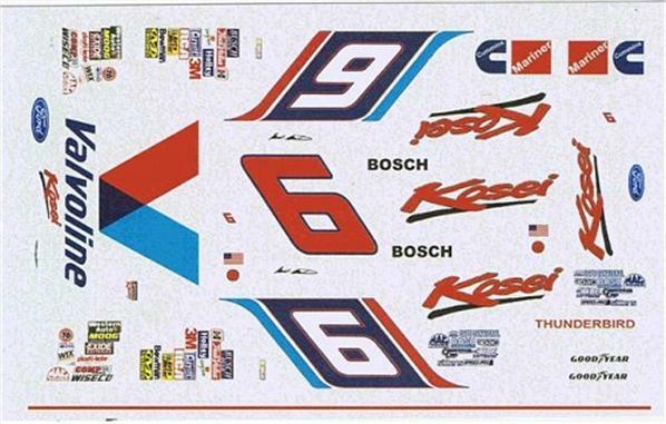 Winscals #6 Valvoline/Kosei 1997-Mark Martin 1/24 Nascar decal | eBay