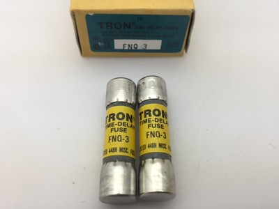 FNQ-3 Bussmann, 3A 500vac, Time Delay (TRON) Fuse, Size: (5AG) Midget ...