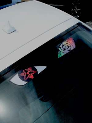 Rear Window Decal Car Holographic Anime Peeker / Sticker | eBay