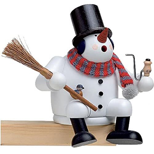 KWO Sitting Snowman German Christmas Incense Smoker Handcrafted in ...