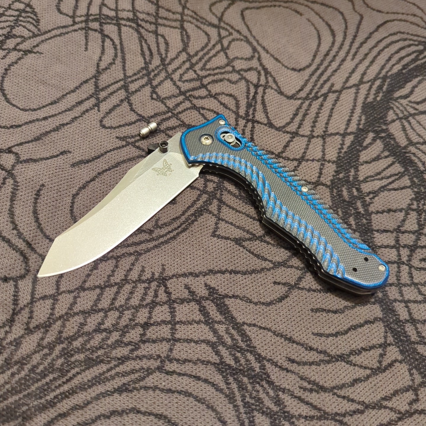 RARE Benchmade 810-1401 CONTEGO Knifeworks Exclusive M390/Black/Blue ...