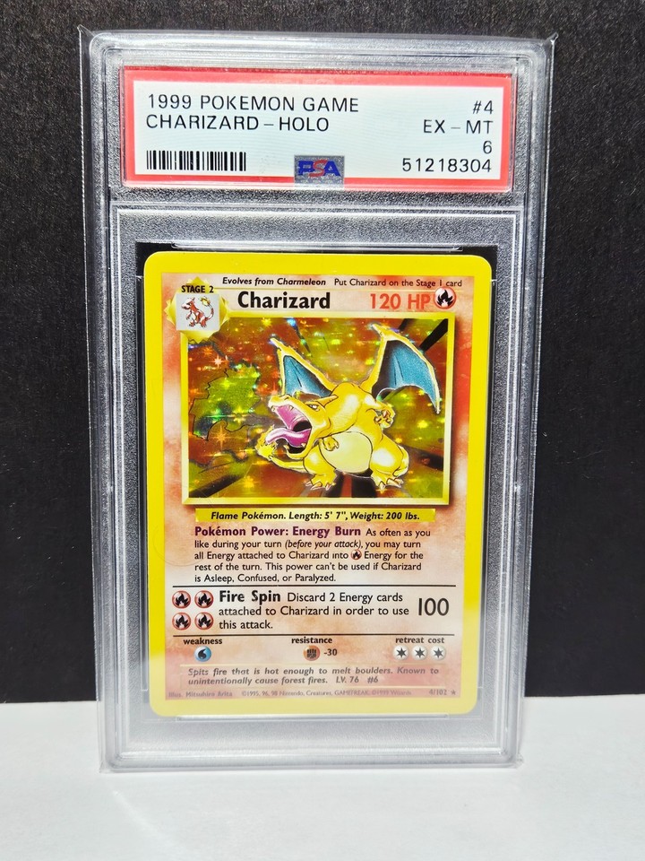 4 Charizard Pokemon all Holo lot - all PSA graded - WOTC Era Cards ...