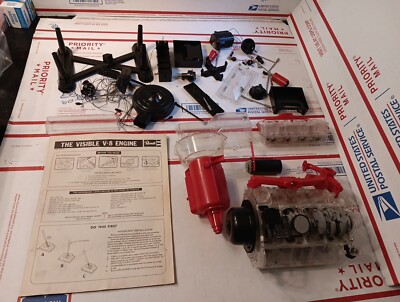 Revell Visible V8 Model Engine Kit Motorized 1/4 H-902 1977 JUNKYARD ...