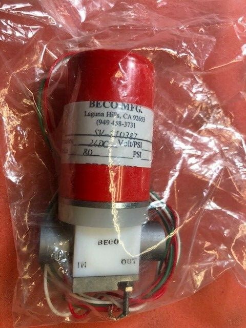 BECO Mfg. SV 110387 24VDC 80 PSI 1/4" FNPT Solenoid Valve NOS | eBay