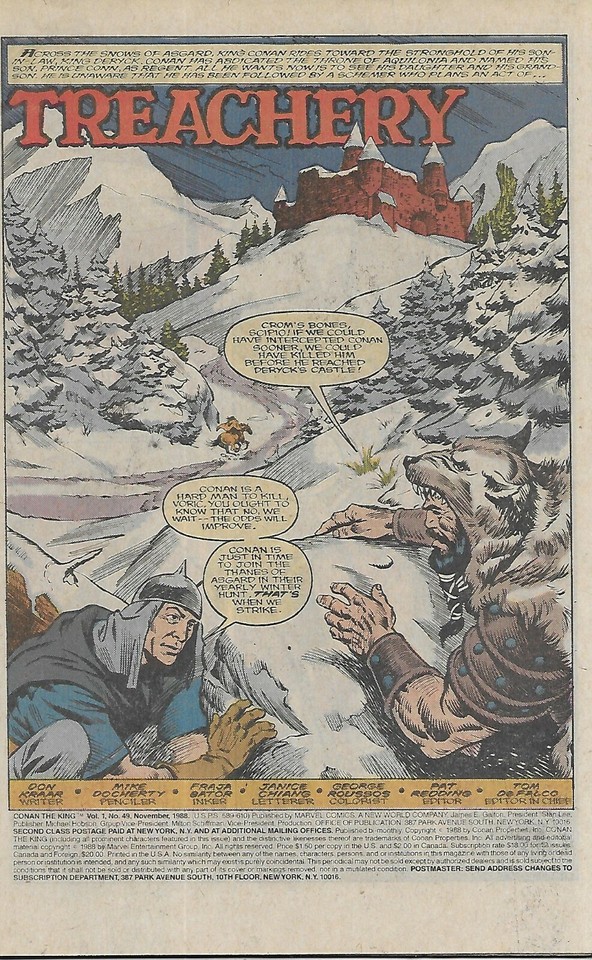 Conan The King Comic 49 Copper Age First Print 1988 Don Kraar Dezoniga ...