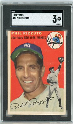 1954 Topps #17 PHIL RIZZUTO New York Yankees HOF Graded SGC 3 | eBay