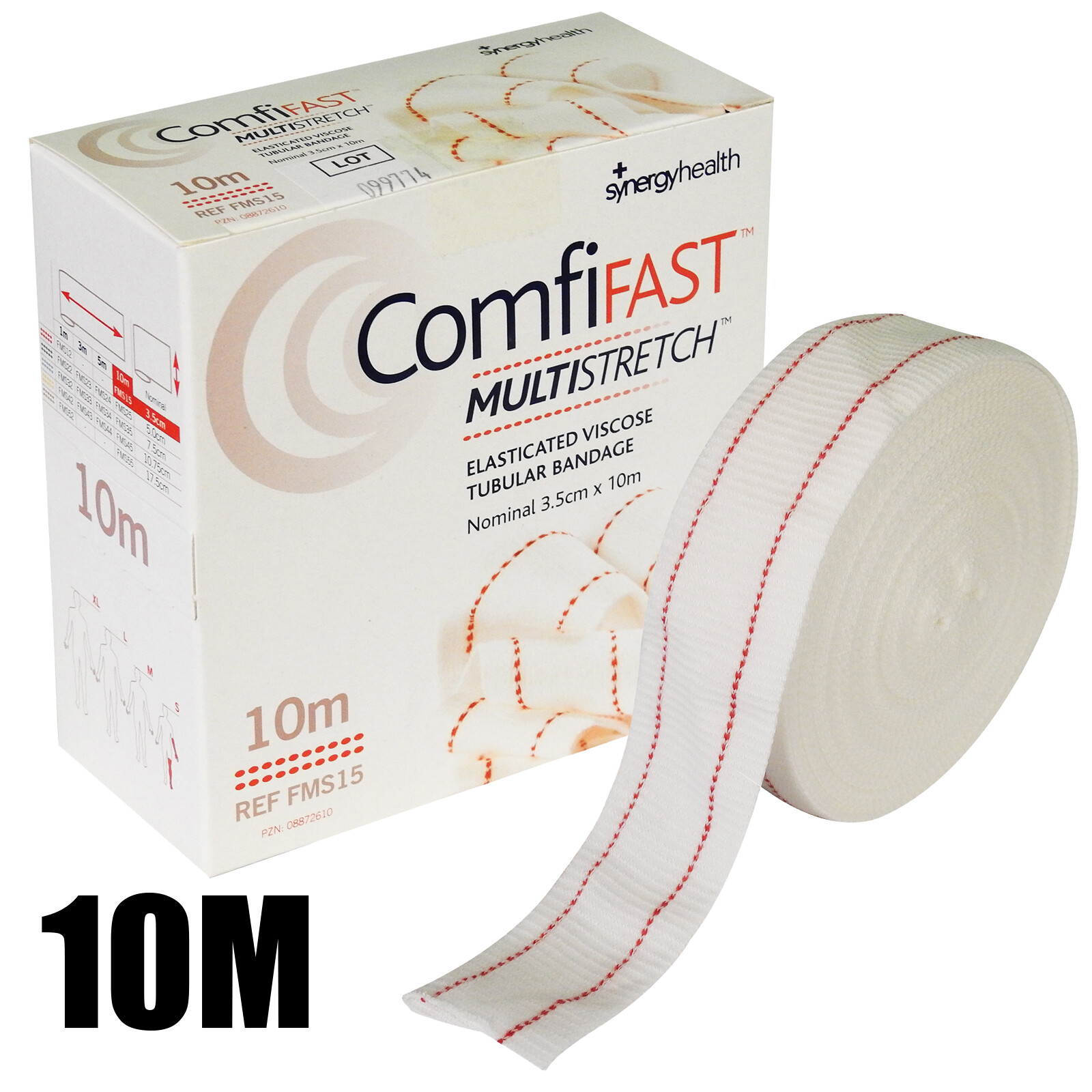 10m Roll Comfifast Red Line Small Limb Elasticated Viscose Tubular ...