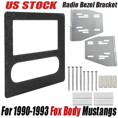 For Fox Body Mustangs 1990-93 Radio Relocation Double Din Trim Bezel ...