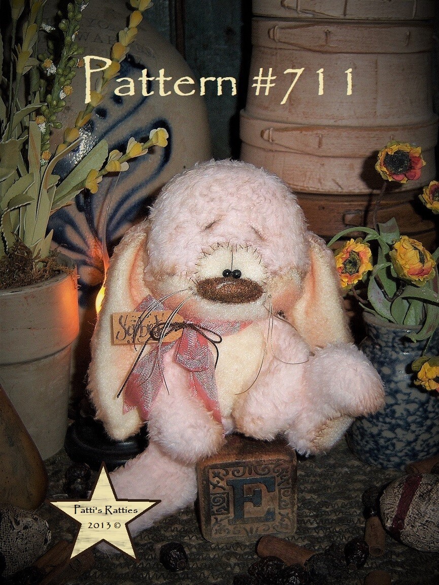 Primitive Patti's Ratties Easter Bunny Rabbit Doll Ornie Paper Pattern ...