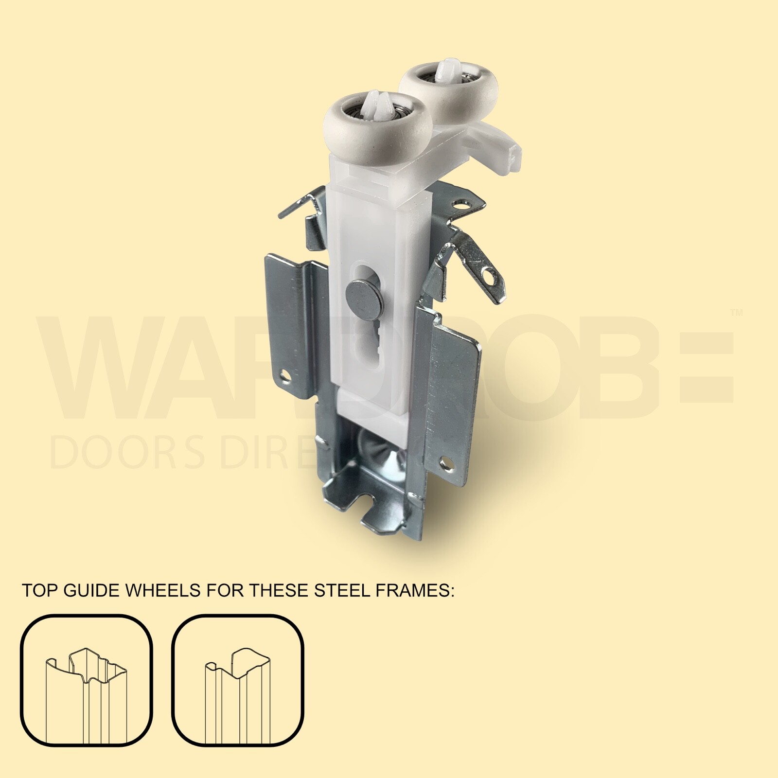 1x Sliding Wardrobe Door Wheel (top guide roller wheel) runner guides ...