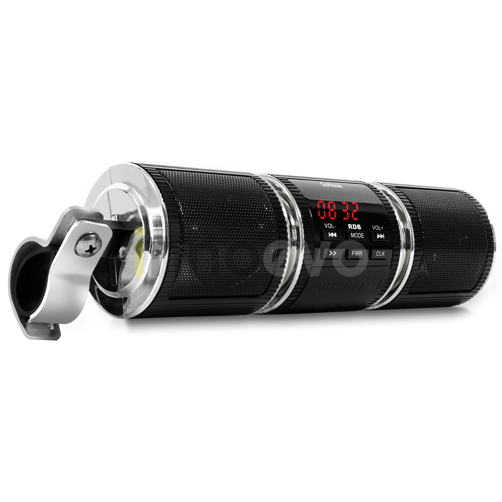 Waterproof Bluetooth Motorcycle Stereo Speaker MP3 Audio System USB AUX ...