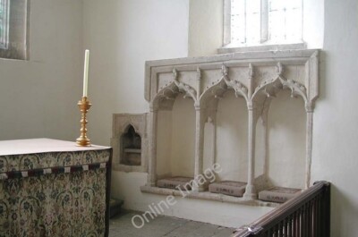 Photo 6x4 St Laurence, Combe, Oxon - Piscina & sedilia Combe/SP4115 ...