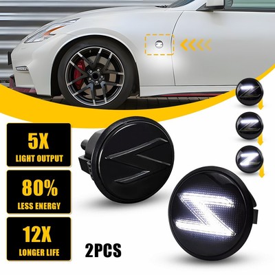 For 03-20 Nissan 370Z 350Z LED Fender Side Marker Sequential Turn ...