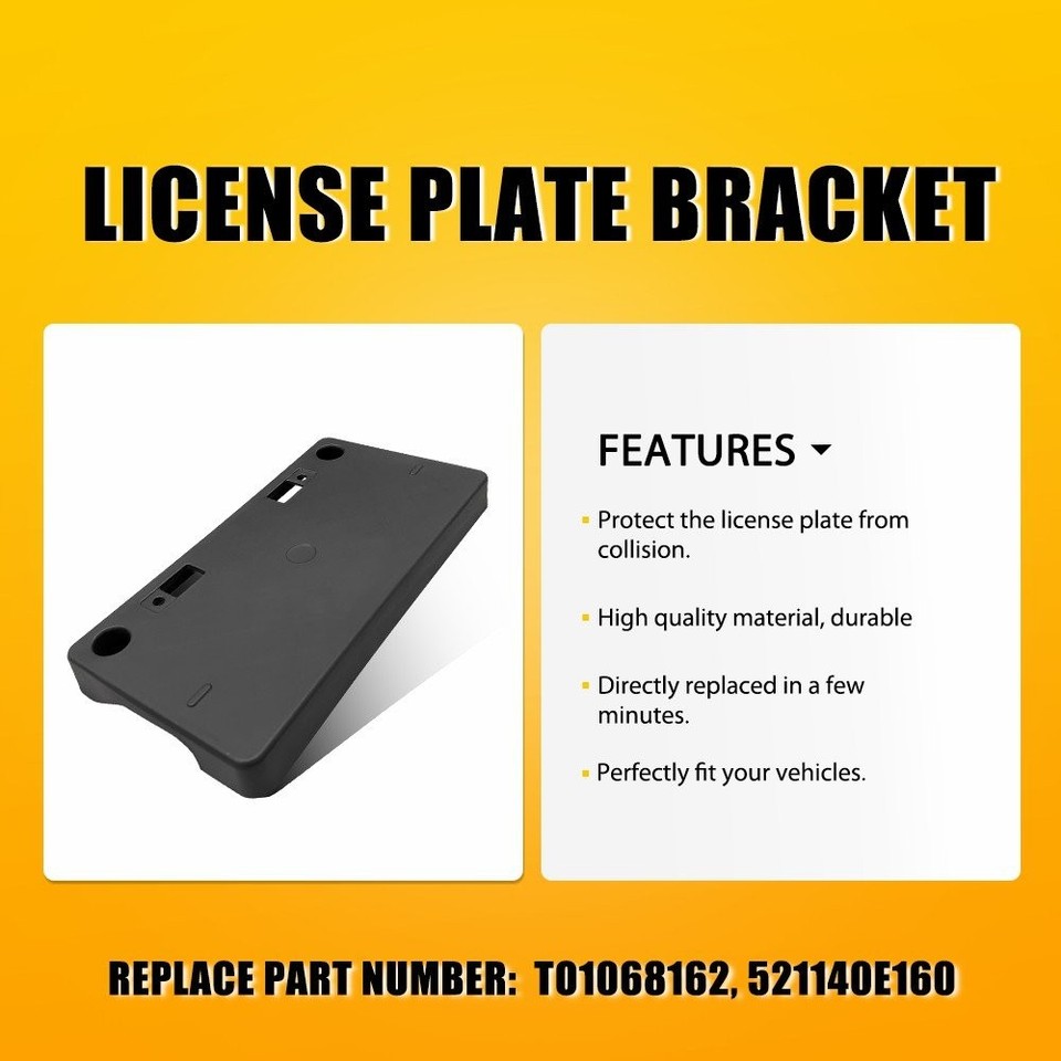 For Toyota Highlander 2020-24 Front License Plate Tag Frame Bracket OE# ...