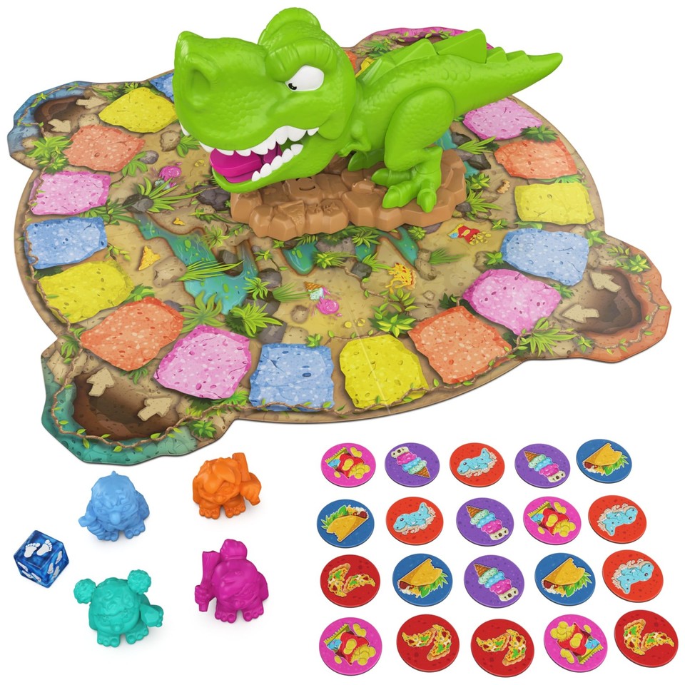 Snack-O-Saurus Rex Dinosaur Toy Interactive Board Game for Kids 5+ 2-4 ...