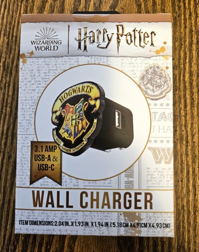 Harry Potter Dual Port Wall Charger Hogwarts Sigil Wizarding World ...