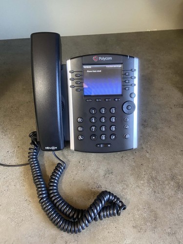 Polycom VVX 411 VOIP Phone 2201-48450-001 12 line, with power adapter ...