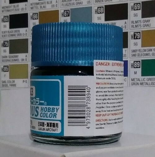 GSI Creos Mr. Hobby Mr Color Aqueous H63 Mettalic Blue Green 10ml Gloss ...