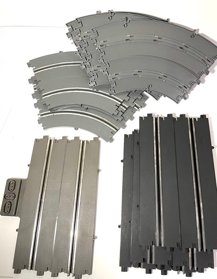 10pc 1973 Riggen 1:32 Slot Car RACE SET Cars Controller TRACK Bulk ...