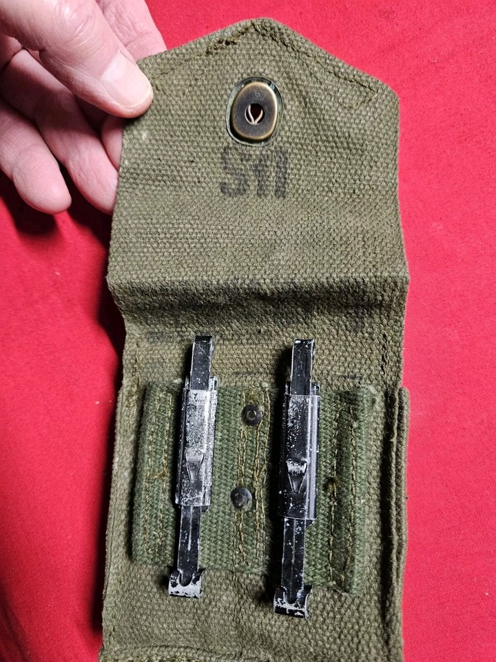 U.S. 1911/1911A1 .45ACP Dual Pouch. Korea War Period. Magazine's Not ...